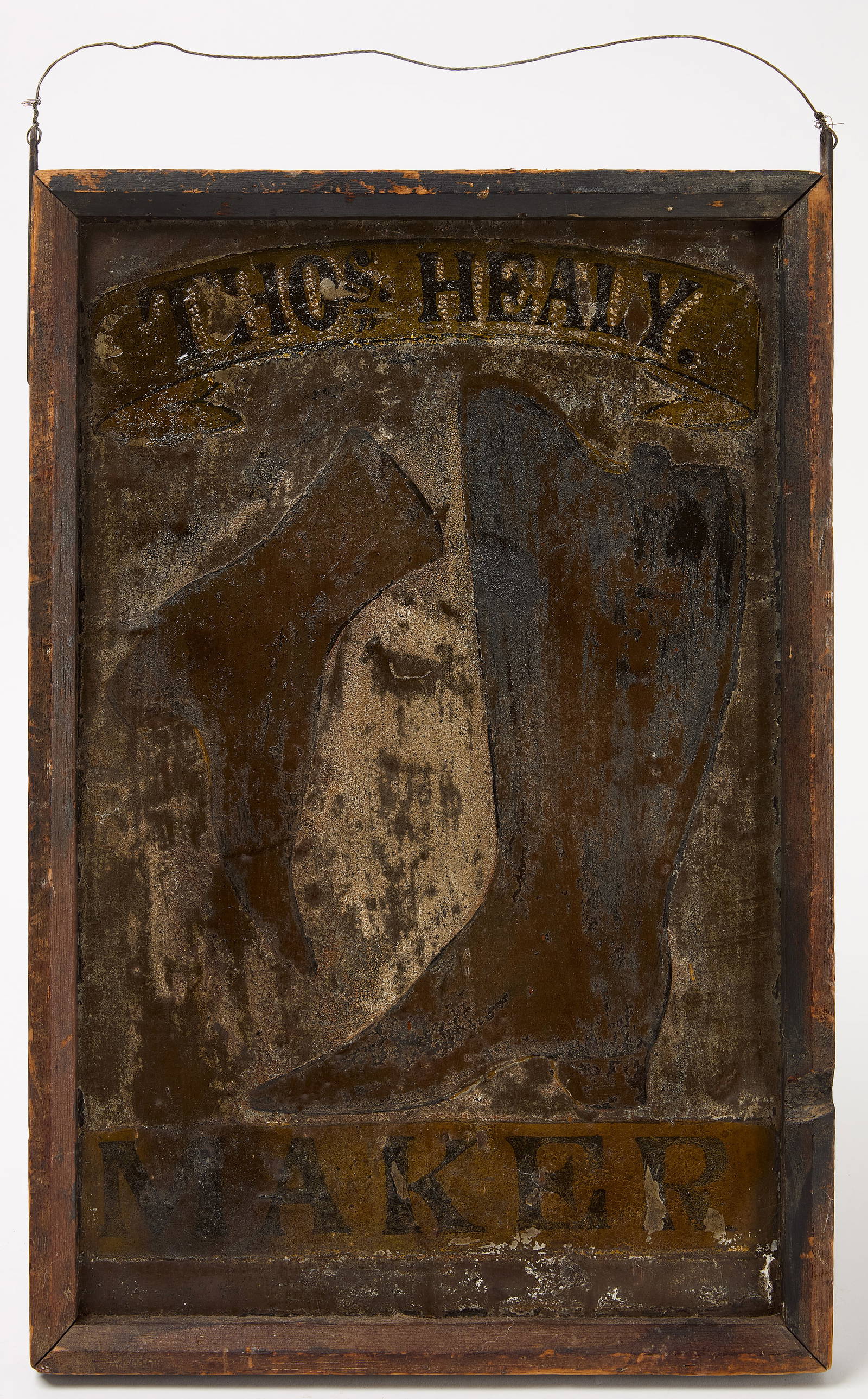 Thomas Healy Boot Maker Trade Sign Auction