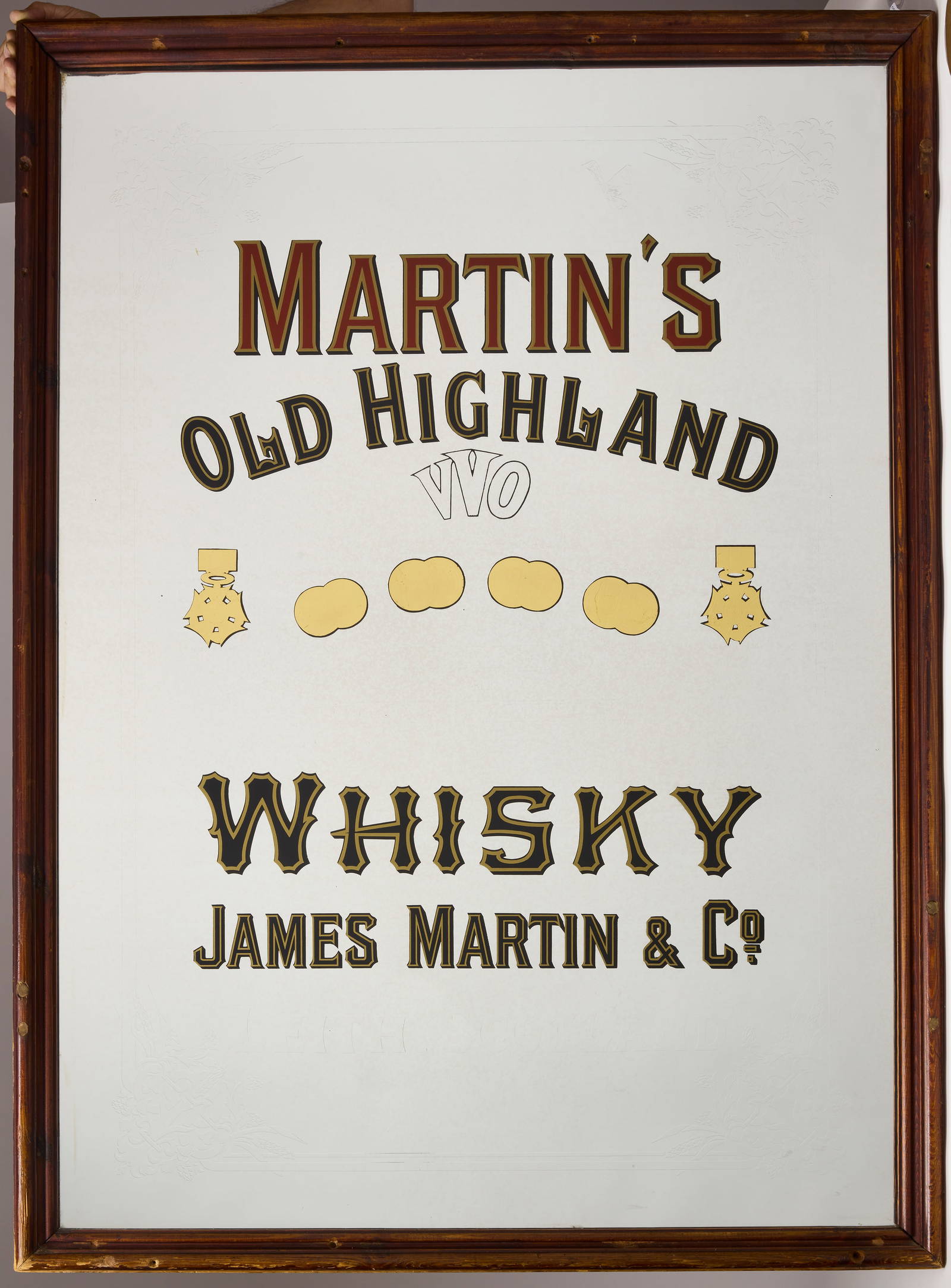 Martin's Whiskey Advertising Mirror Auction