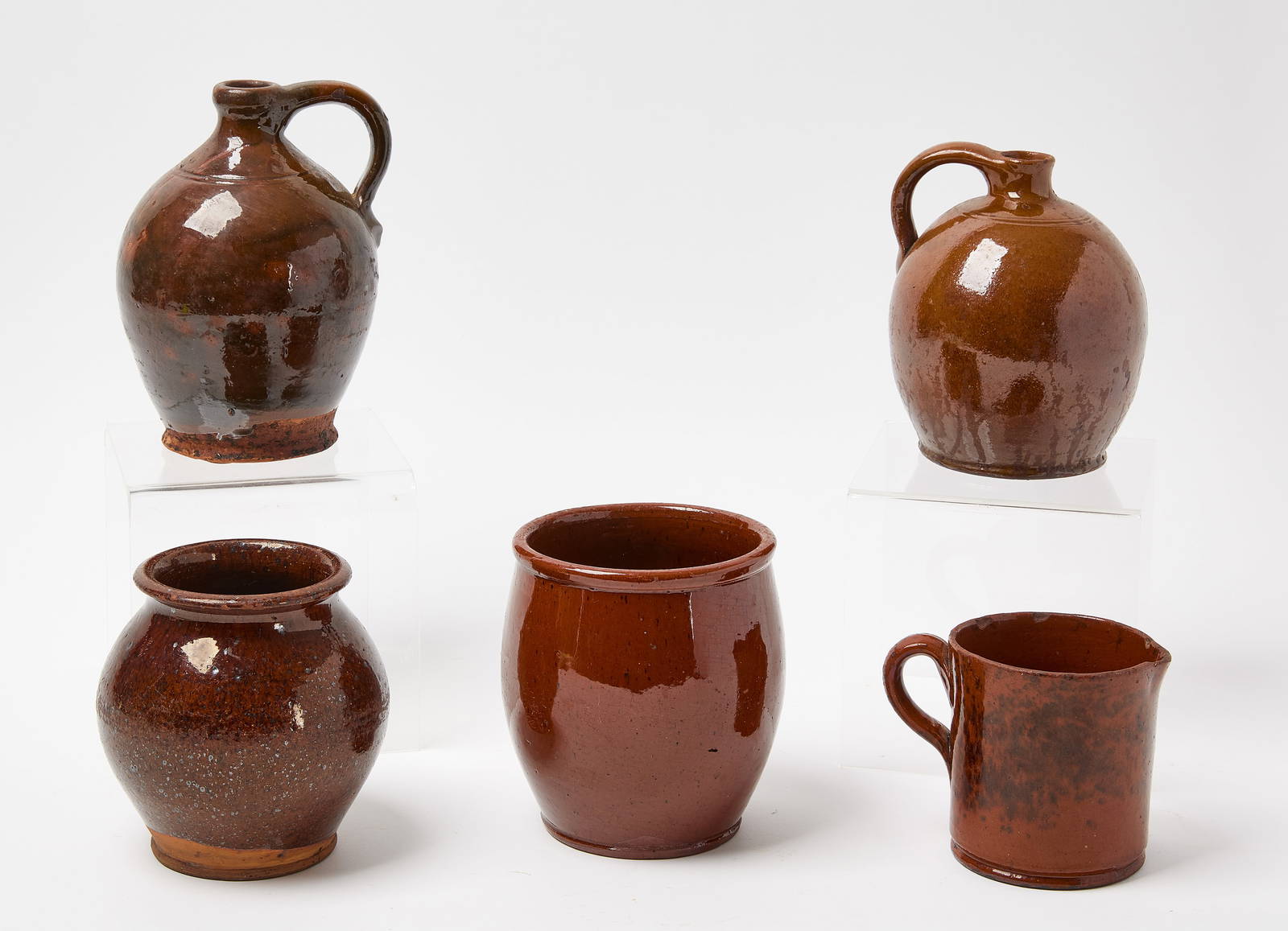 Five Redware Items Auction