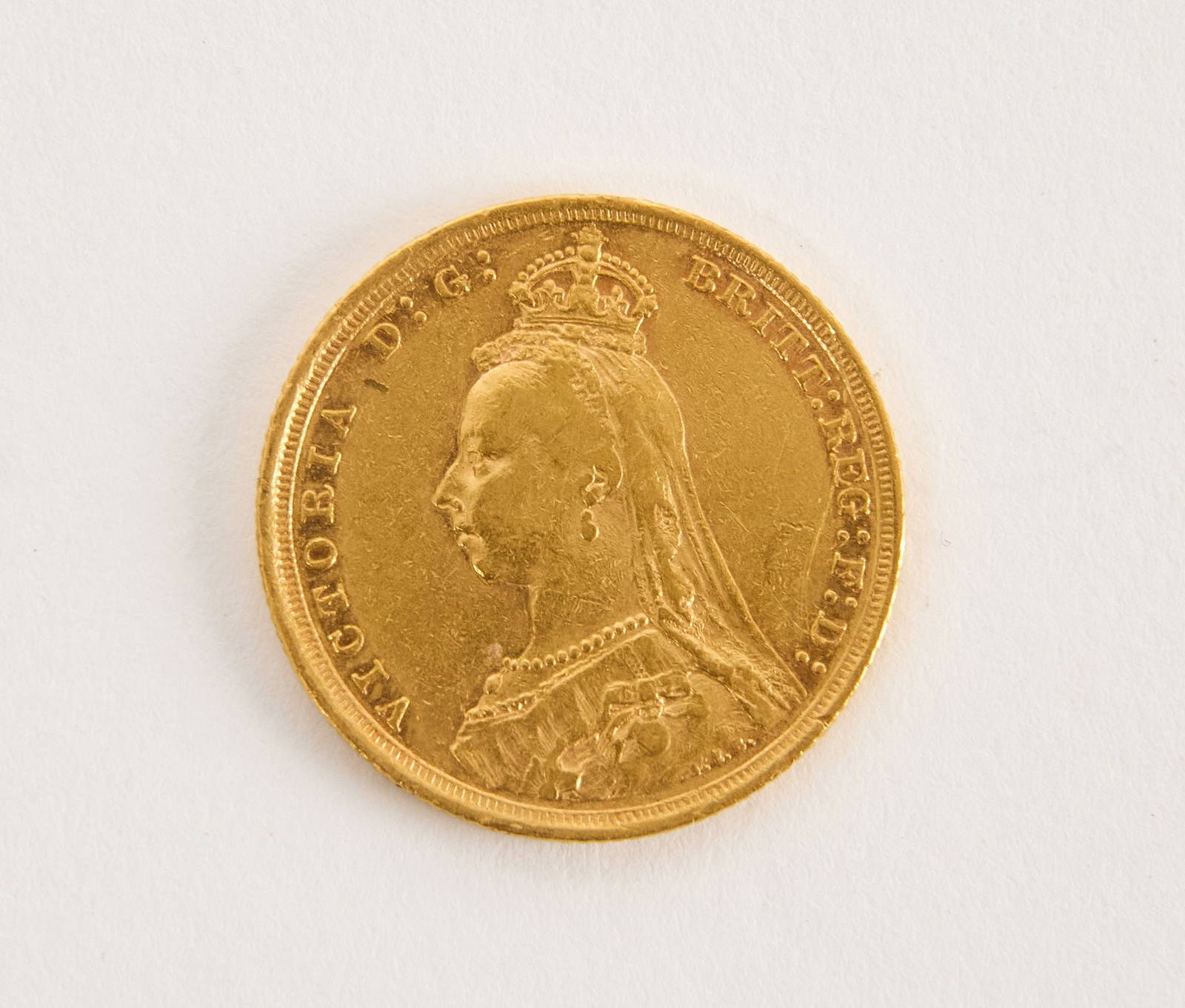 1889 British Sovereign Queen Victoria Gold Coin Auction