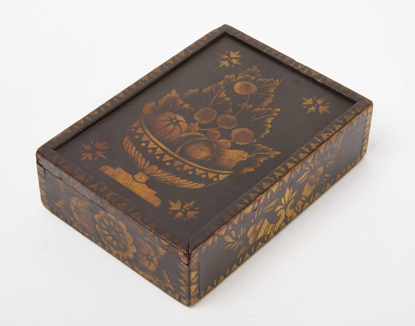 Paint-decorated Slide-top Box Auction