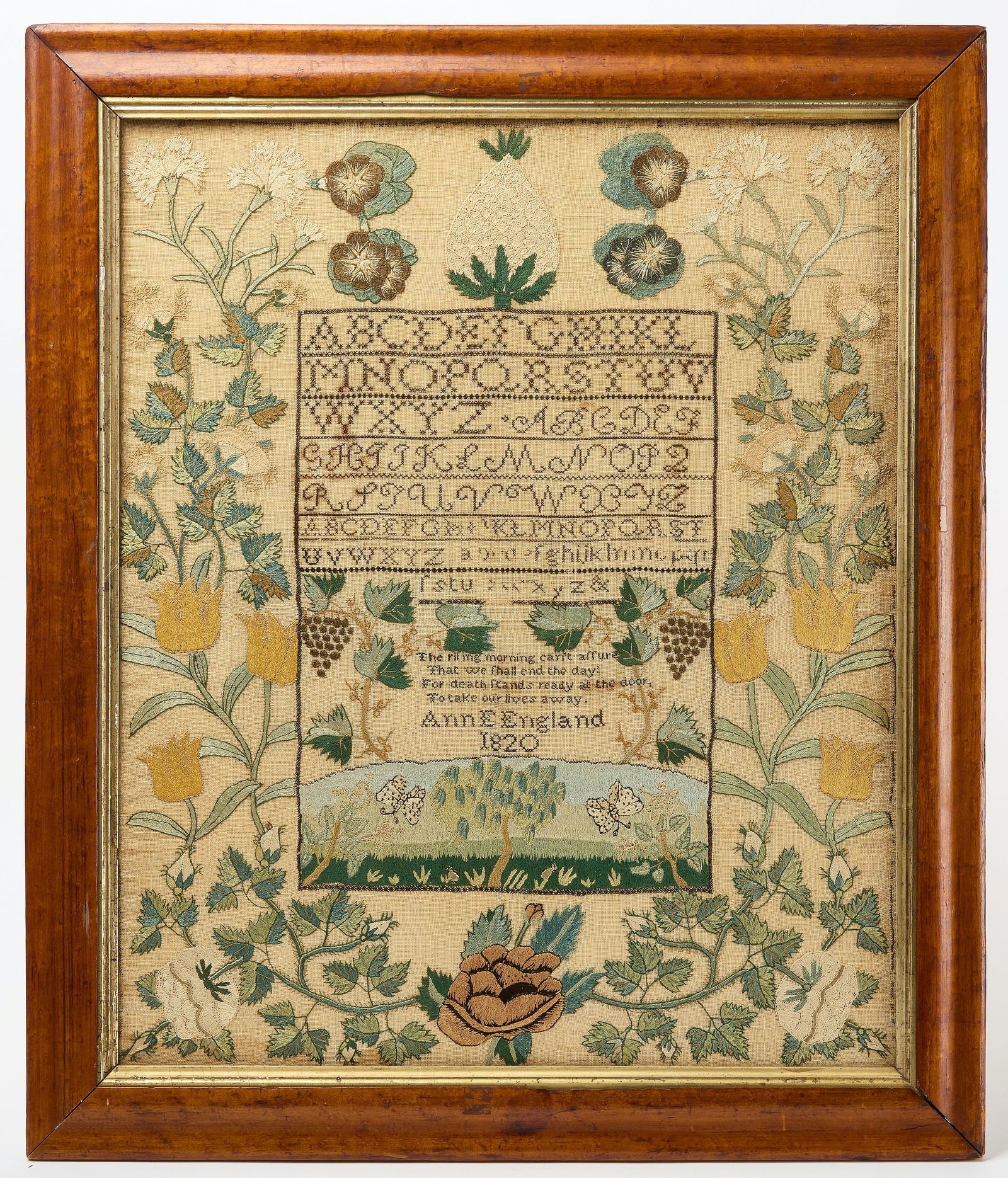 Needlework Sampler - Anne England Auction