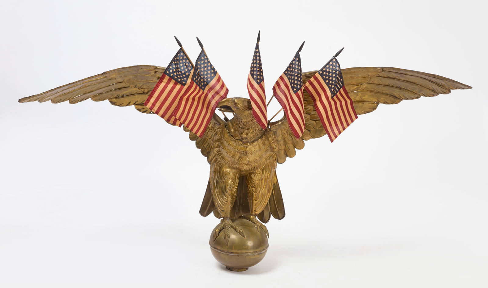 China Trade Eagle Flag Holder Auction