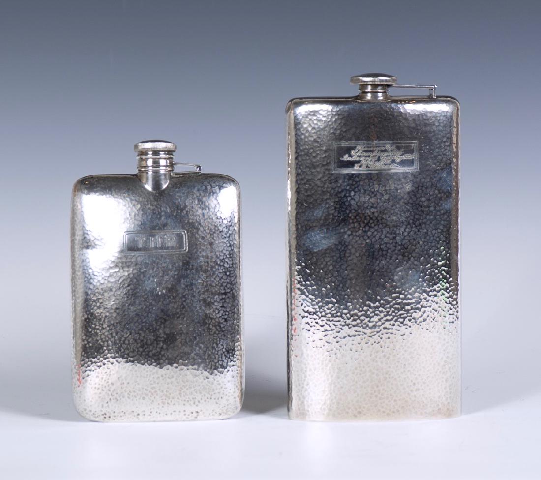 Two American Sterling Silver Flasks