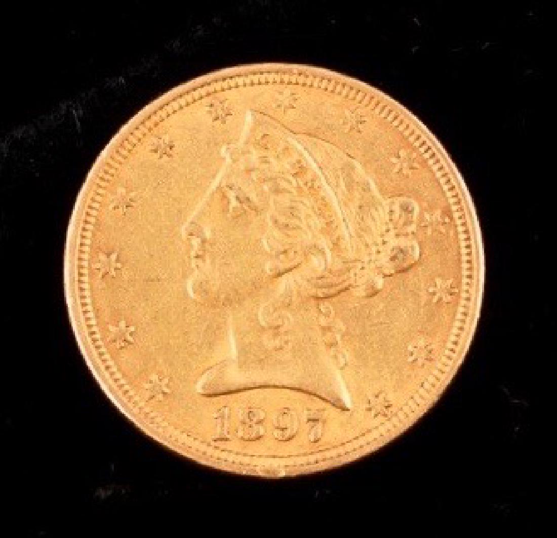 1897 Liberty Head 22K Gold Five Dollar Coin