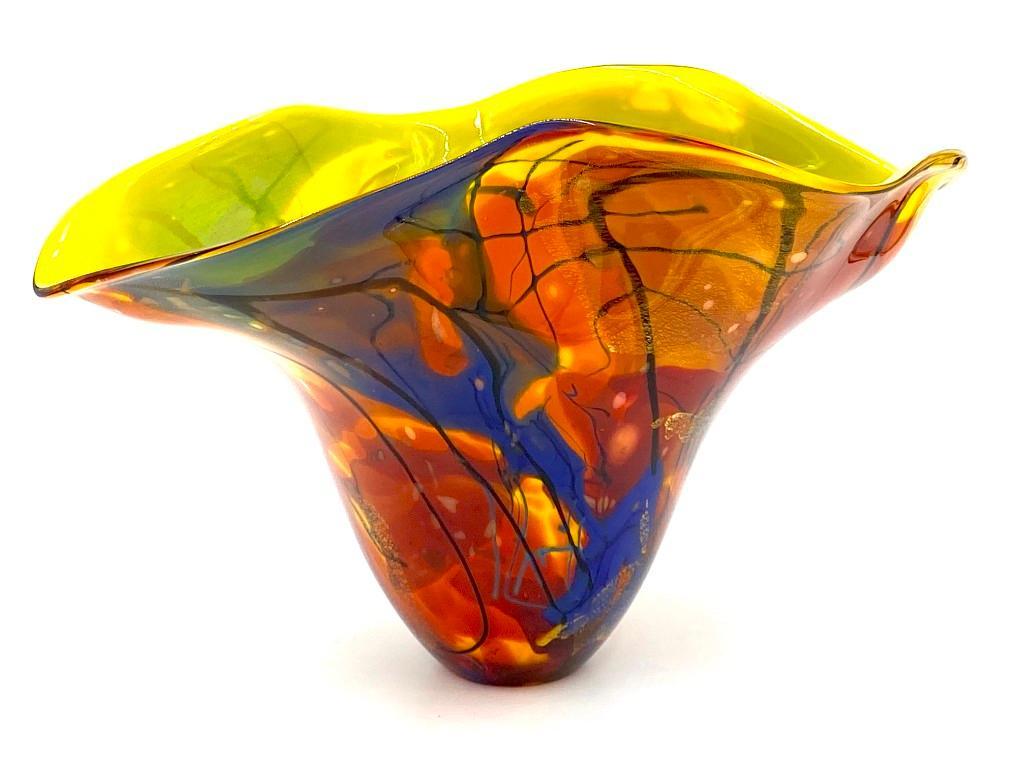 Tim Lazer Art Glass Vase