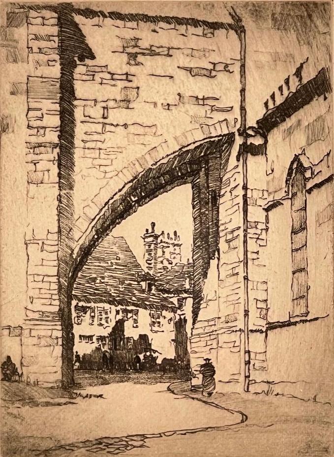 Samuel Chamberlain Etching, Untitled Arch (#0146) on Jan 19, 2023 ...