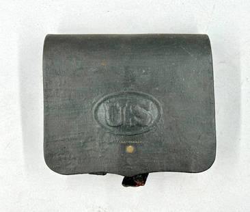 U.s. Civil War Cartridge Box Belt And Buckle