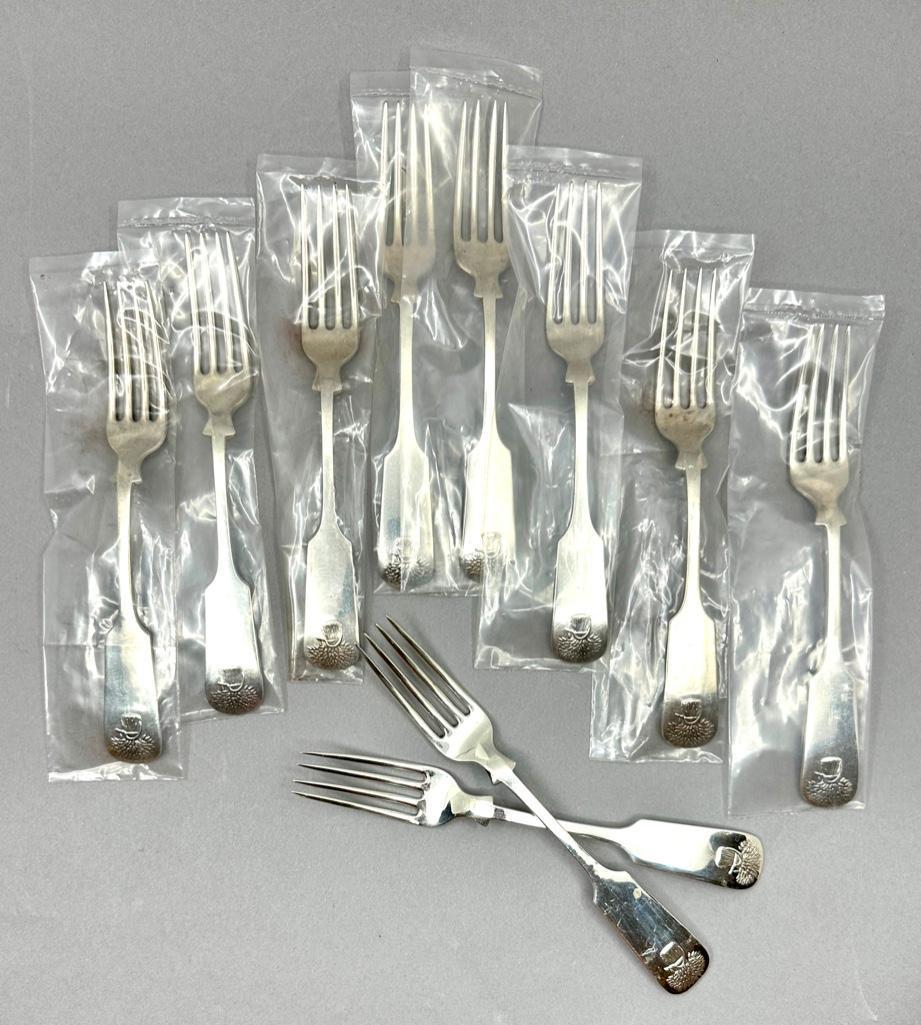 Ten Gorham Sterling Silver Sheaf Of Wheat Pattern Forks Auction