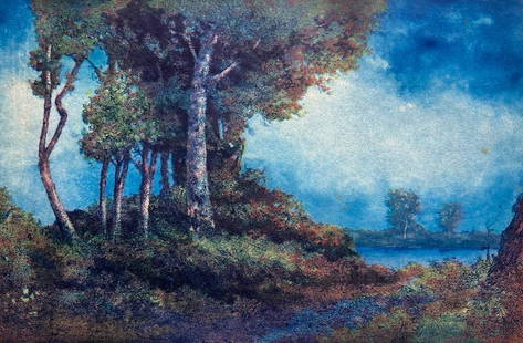 George Senseney Etching And Aquatint, " Twilight"