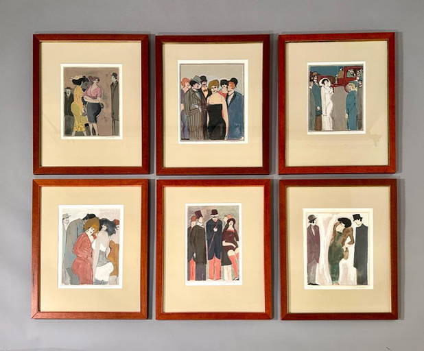 Six David Schneuer Lithographs