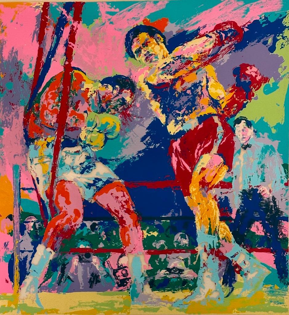 Leroy Neiman Serigraph, Foreman-frazier Boxing In Jamaica 1973 Auction