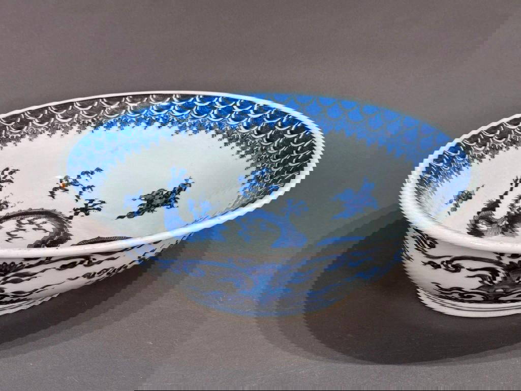 Large Japanese Blue And White Porcelain Bowl By Kawamoto Hansuke Iv Auction