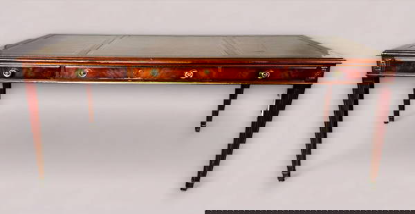 Large Mahogany Hepplewhite Style Writing Desk, Modern