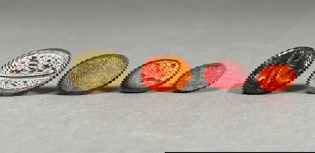 Five Antique Persian Fob Seals