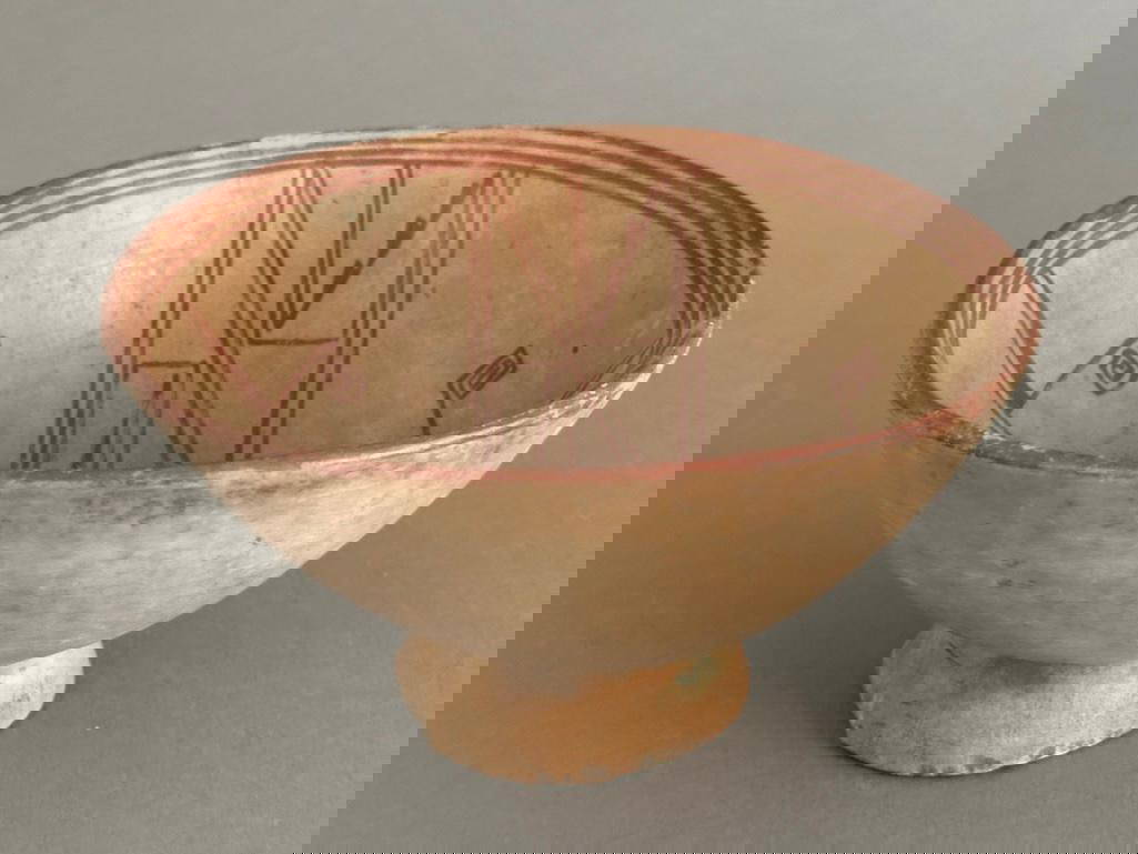 Pre-colombian Mixtec Slip Decorated Pottery Bowl Auction