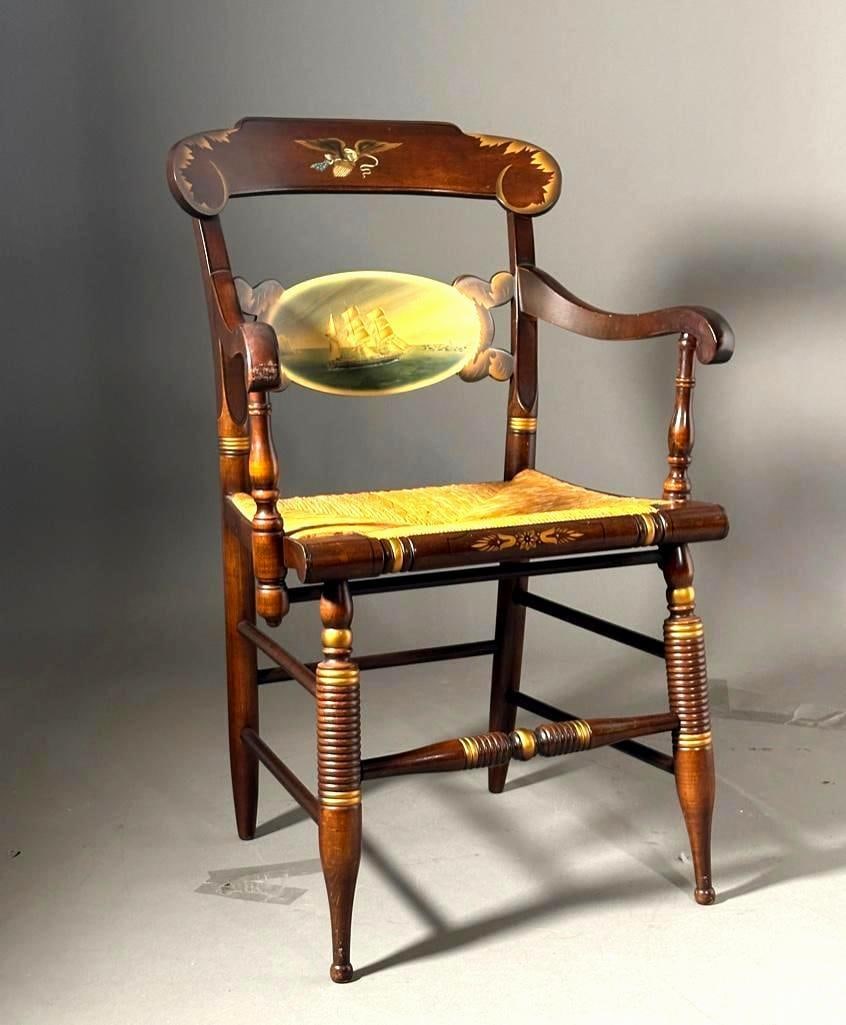 Hitchcock Whaling Ship Chair Auction