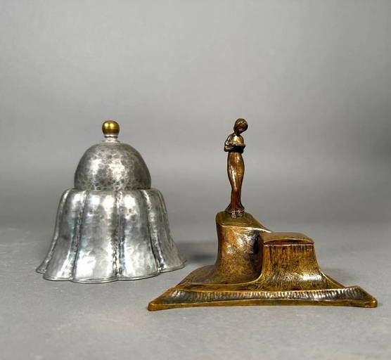 Two Arts And Crafts Inkwells