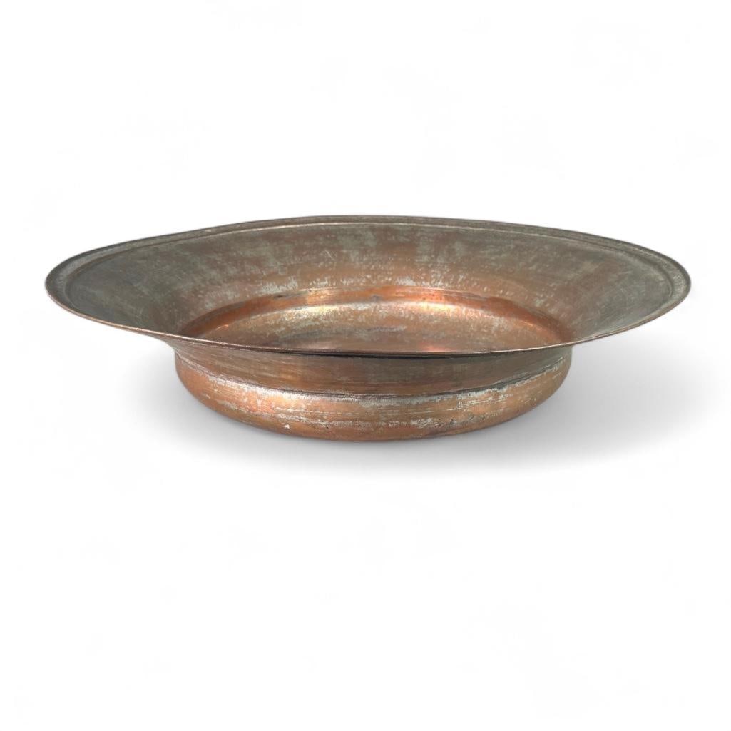 A Large Antique Tin Basin Auction