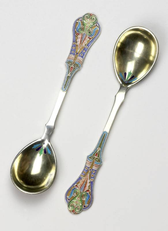 A PAIR OF RUSSIAN ENAMLED GILT-SILVER TEA SPOONS - Jul 12, 2020 ...