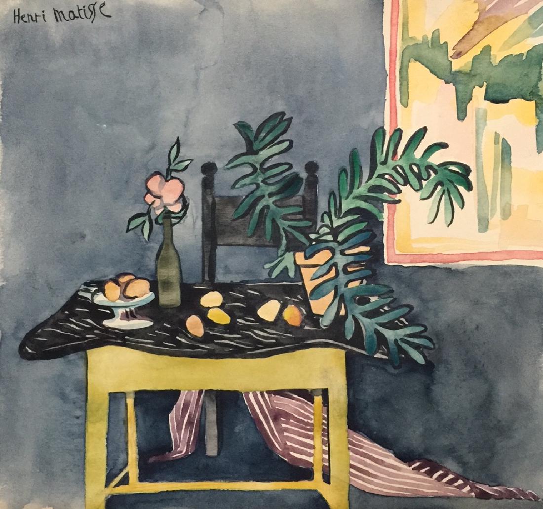 Henri Matisse watercolor on paper