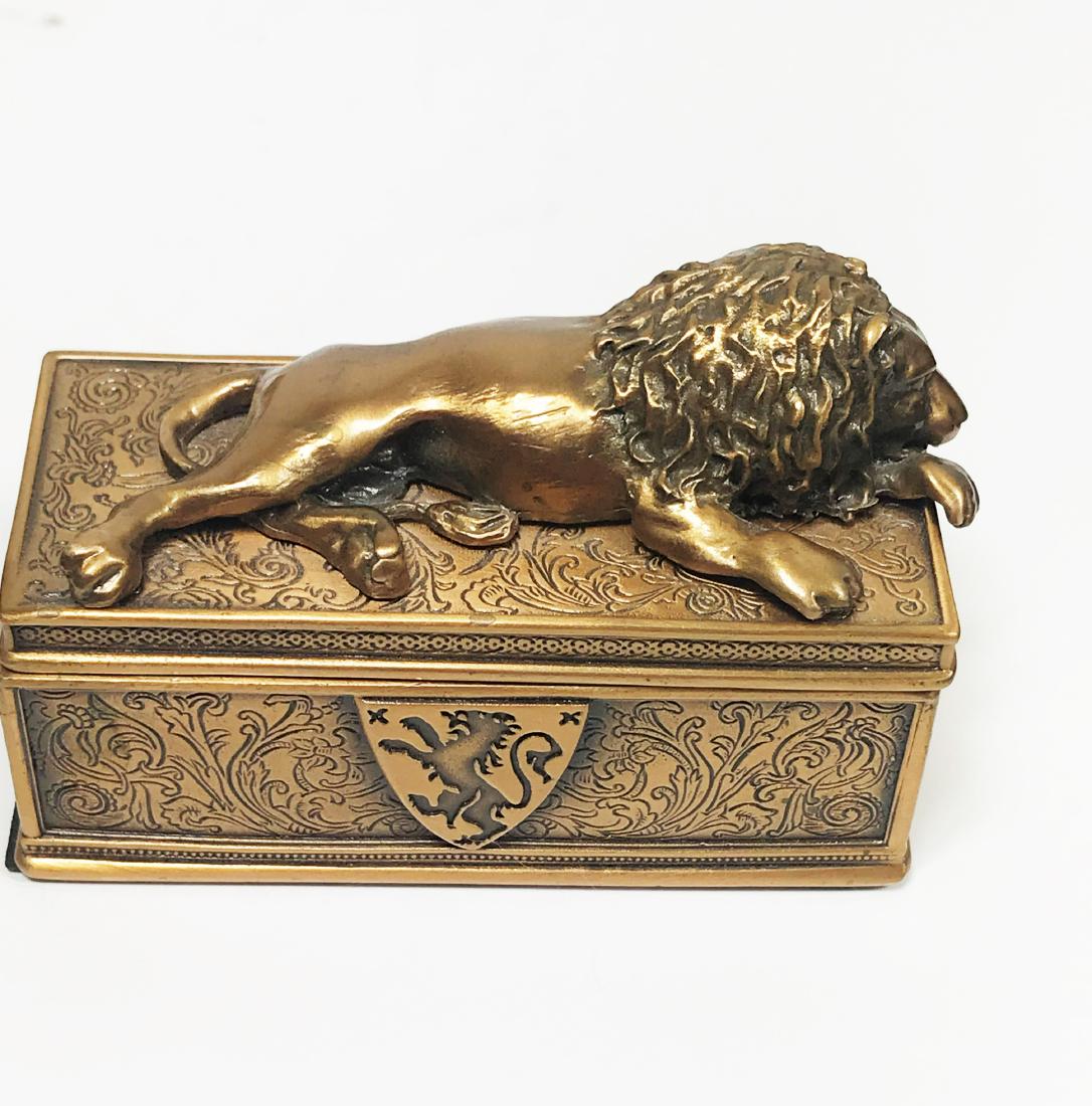 An Edgar Berebi Limited Edition Lion Trinket Box. It Is