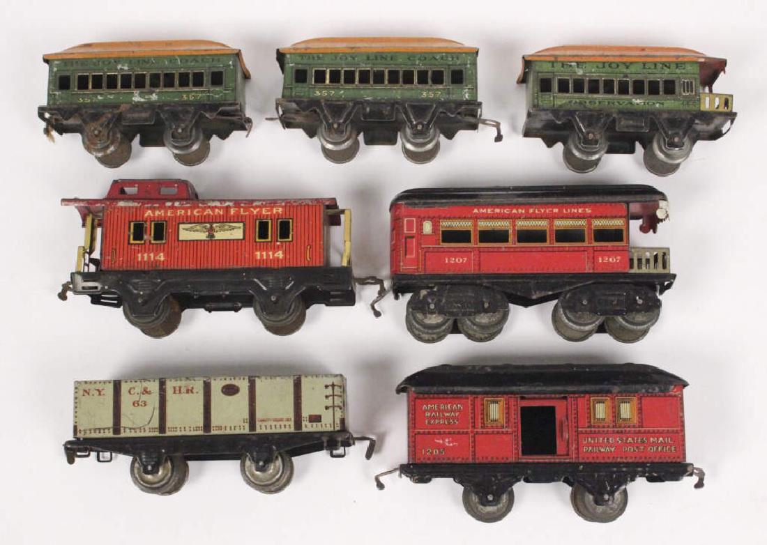 Tin American Flyer Lines & The Joy Line Train Cars