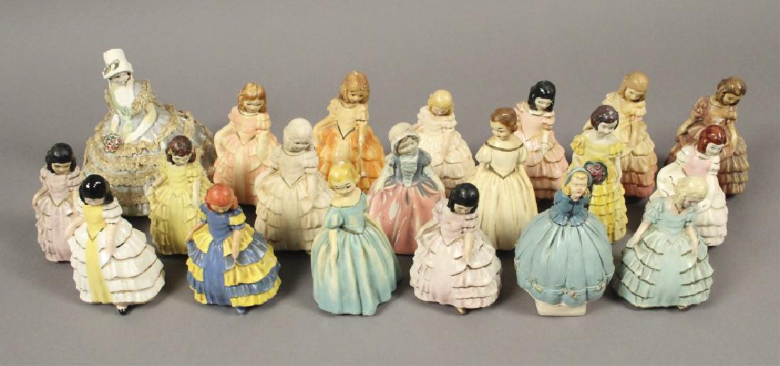 22 Vintage Chalk Ware Victorian Figurines