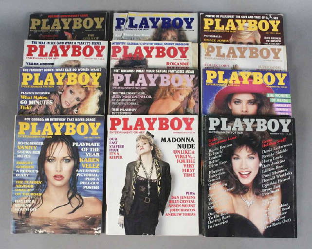1985 12 Issues Playboy Magazines