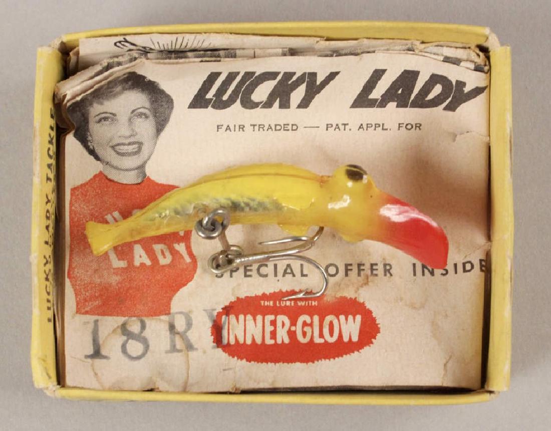 Lucky Lady Inner Glow Fishing Lure W/ Paper & Box