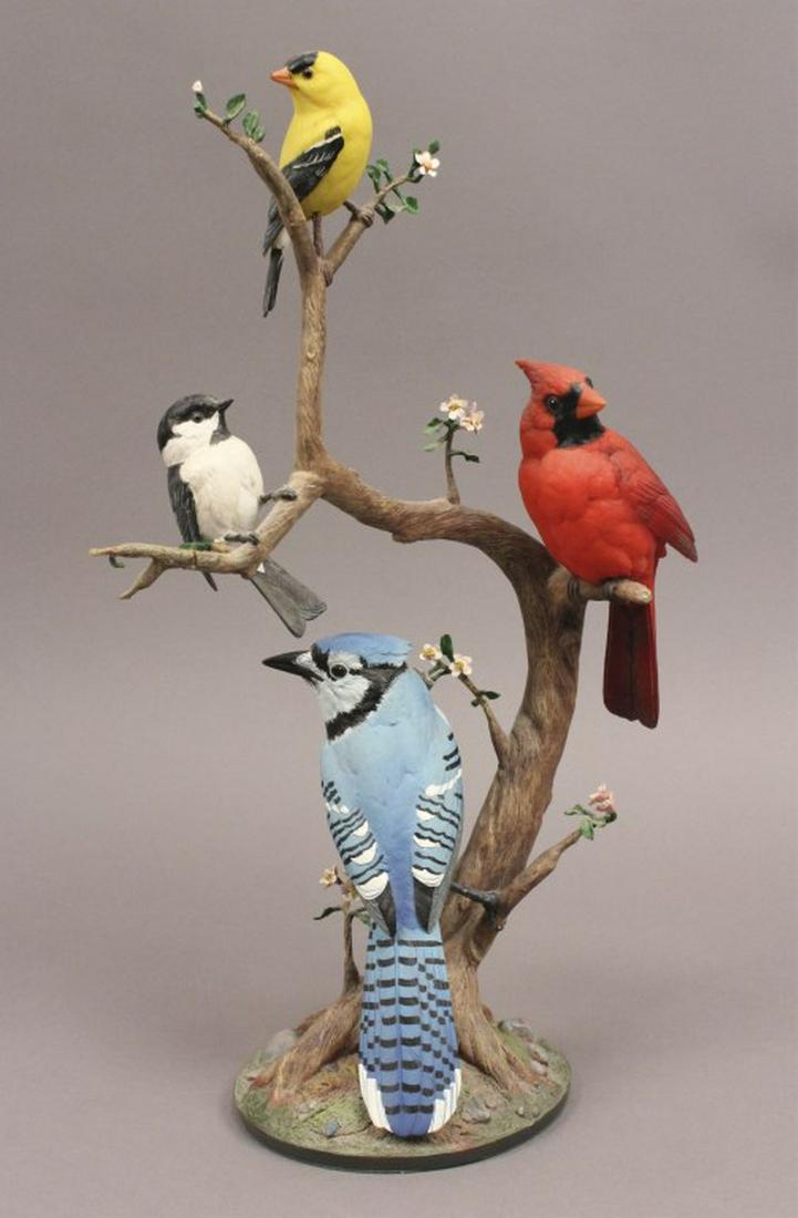 Danbury Mint 'songbirds Of Spring' Sculpture