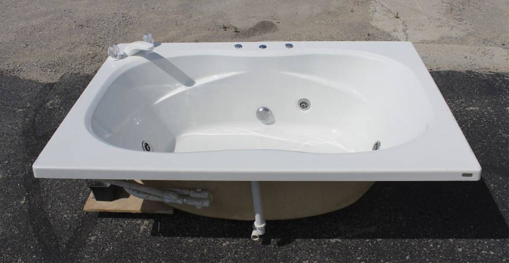 5' X 4' Aqua Glass Jacuzzi Whirlpool Jet Tub