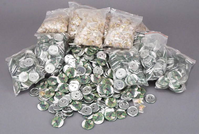 Huge Lot Of American Flags & Eagle River Camp Pins