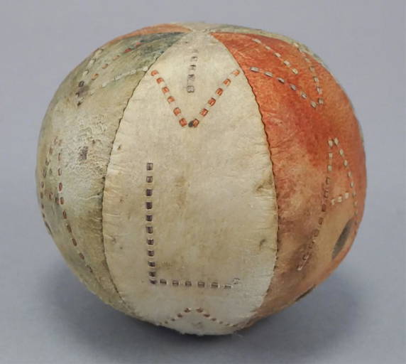 Antique Seal Skin Hand Made Eskimo Inuit Ball