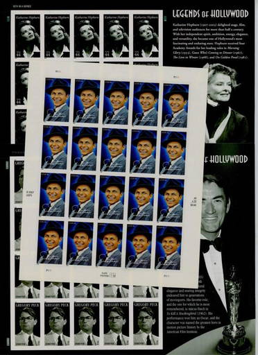Legends Of Hollywood Collectible Stamp Sheets