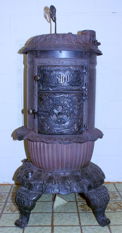 Vintage Round Oak Wood Burning Stove Reduced!