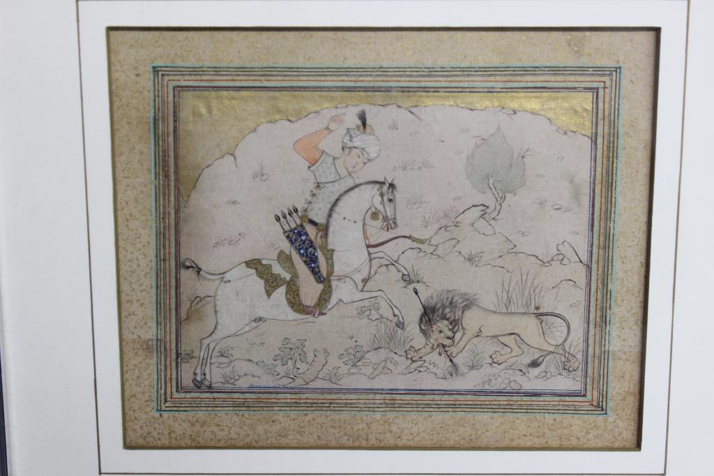 Asian Miniature Painting,hunting Scene