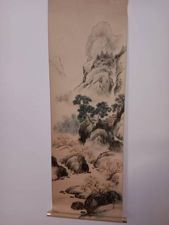 Chinese Ink Color Scroll Painting Auction