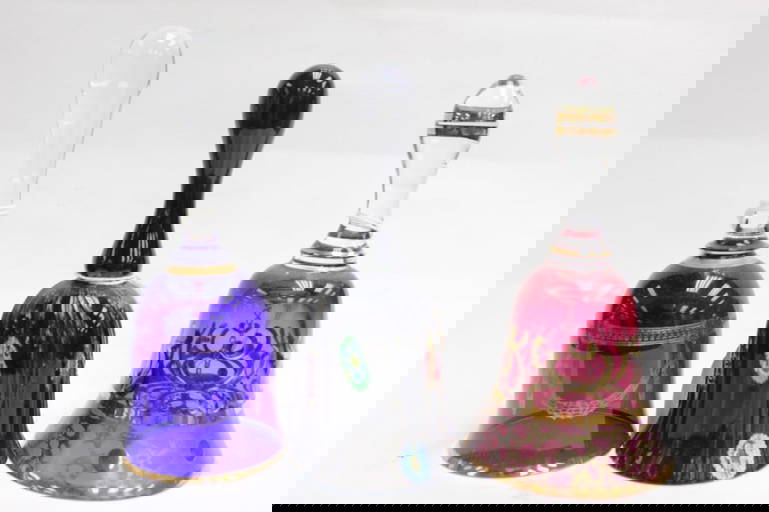 Three Vintage Glass Bells