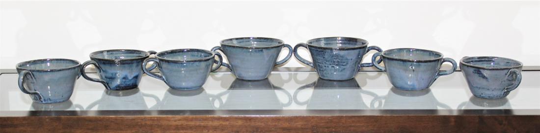 NC Pottery, Waymon Cole, Lot of 7 Two Handle Bowls