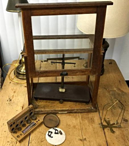 Vintage Laboratory Scale With Weights