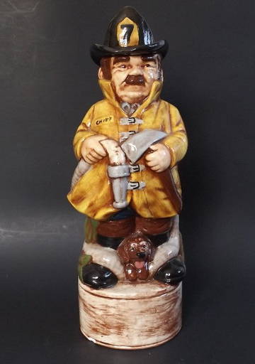 Alberta Decanter, The Fireman, Ceramic Art, 1984
