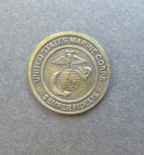 Us Marine Corps Toys For Tots Christmas Coin, 1950s