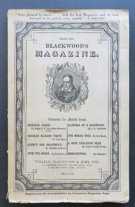Blackwood Edinburgh Magazine, March 1939, Siberia