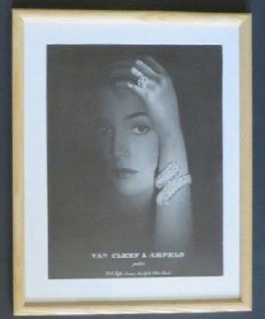 Van Cleef & Arpels Jewelers, New York Vintage 1946 Advertising Framed ...