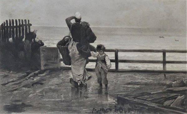 Ulysse Louis-auguste Butin, Waiting, Antique Photogravure Goupil 1881 ...