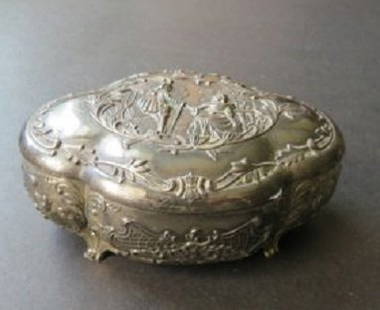 Georg Jensen Sterling Silver Mid Century Hammered Danish Pill Trinket ...