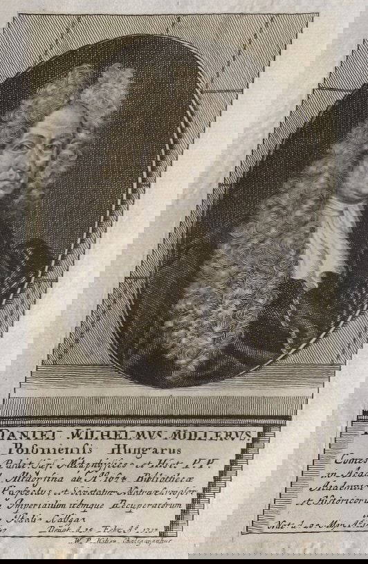 Daniel Wilhelm Moller 1712, Copper Engraving By Kilian 1720s Auction