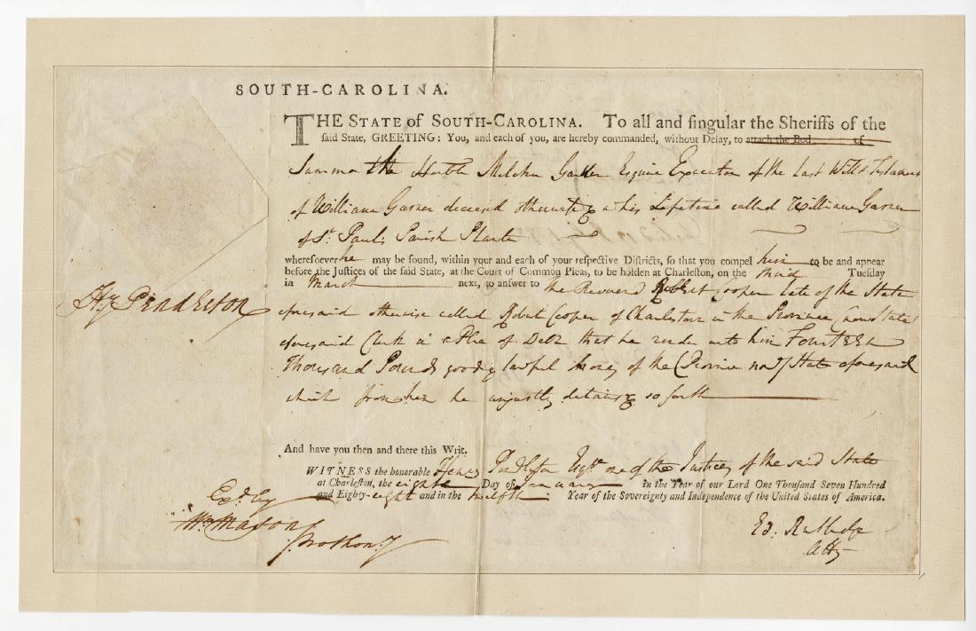 Edward Rutledge, the Youngest Signer of The Declaration