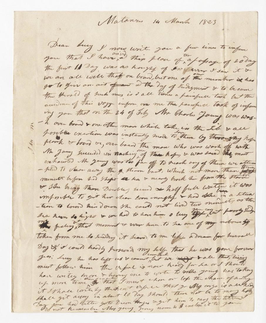 Naval Ships Captain's Letter - Man Overboard During